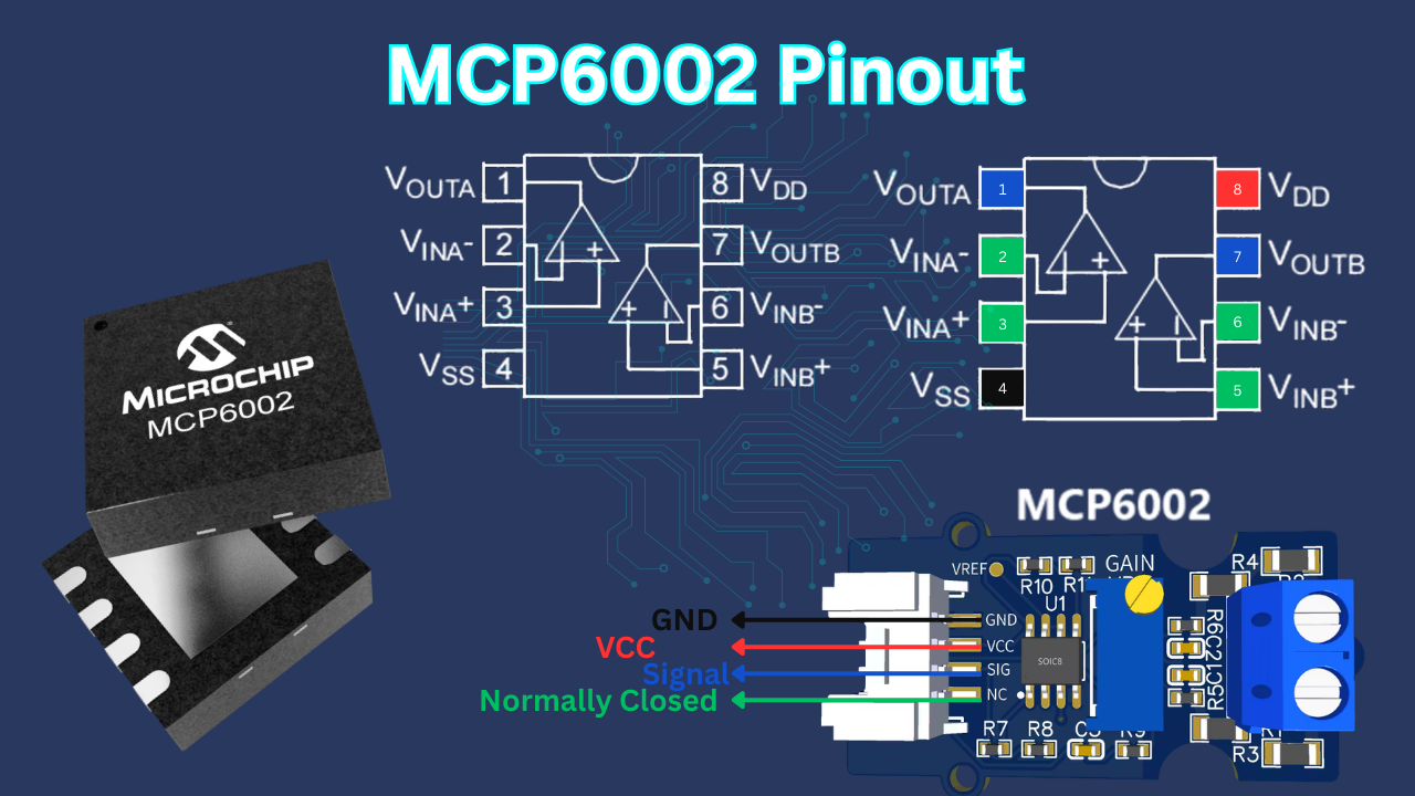 Designing a Modular Sensor Hub Using the MCP6002 Dual Op-Amp: Pinout ...
