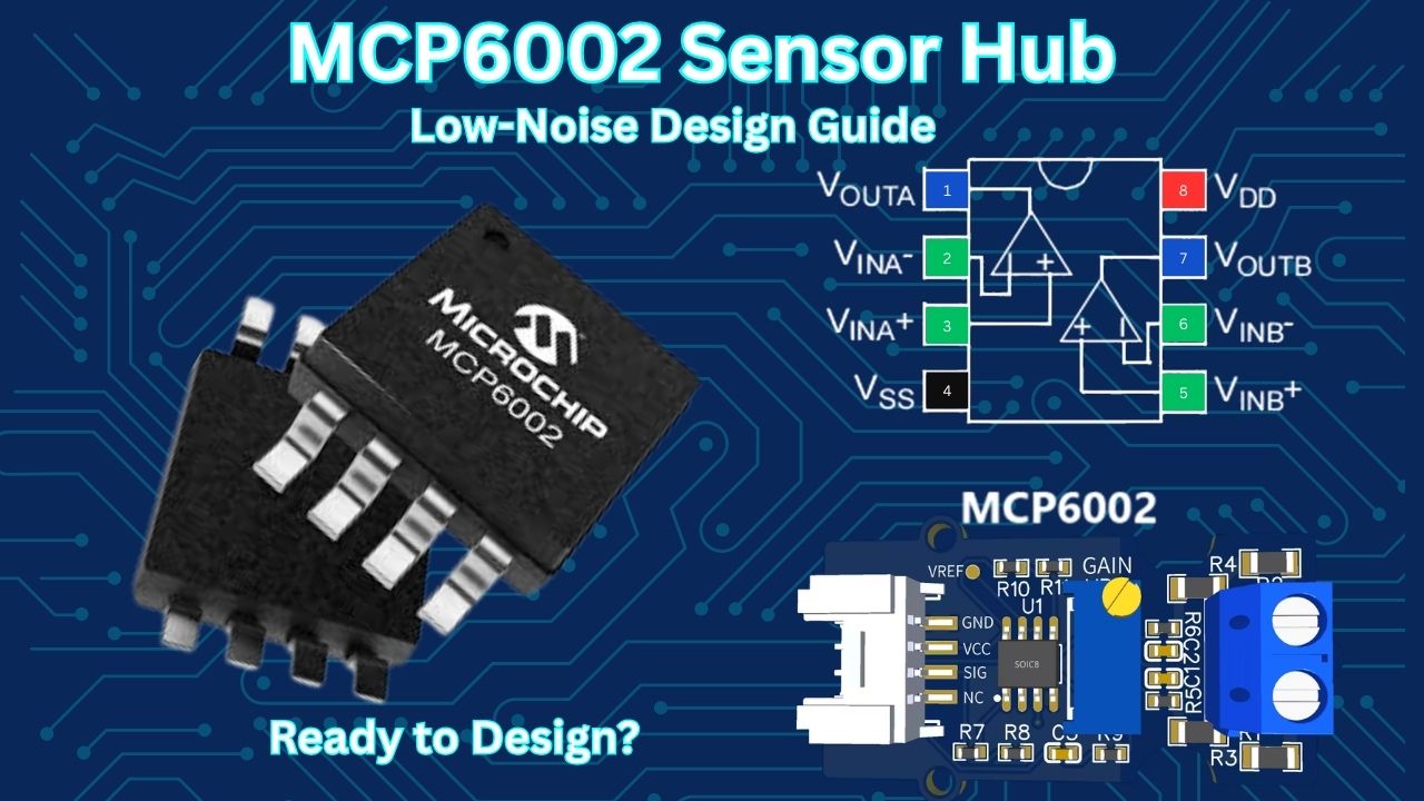 Designing a Modular Sensor Hub Using the MCP6002 Dual Op-Amp: Pinout ...